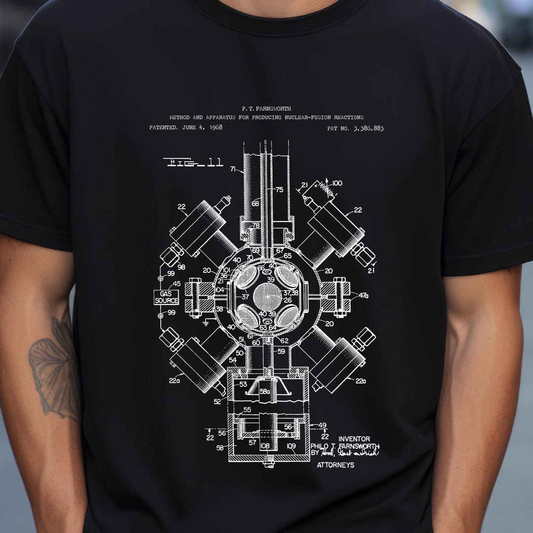 Nuclear Fusion Reactor Design From US Patent Office. T-shirt Gift ...