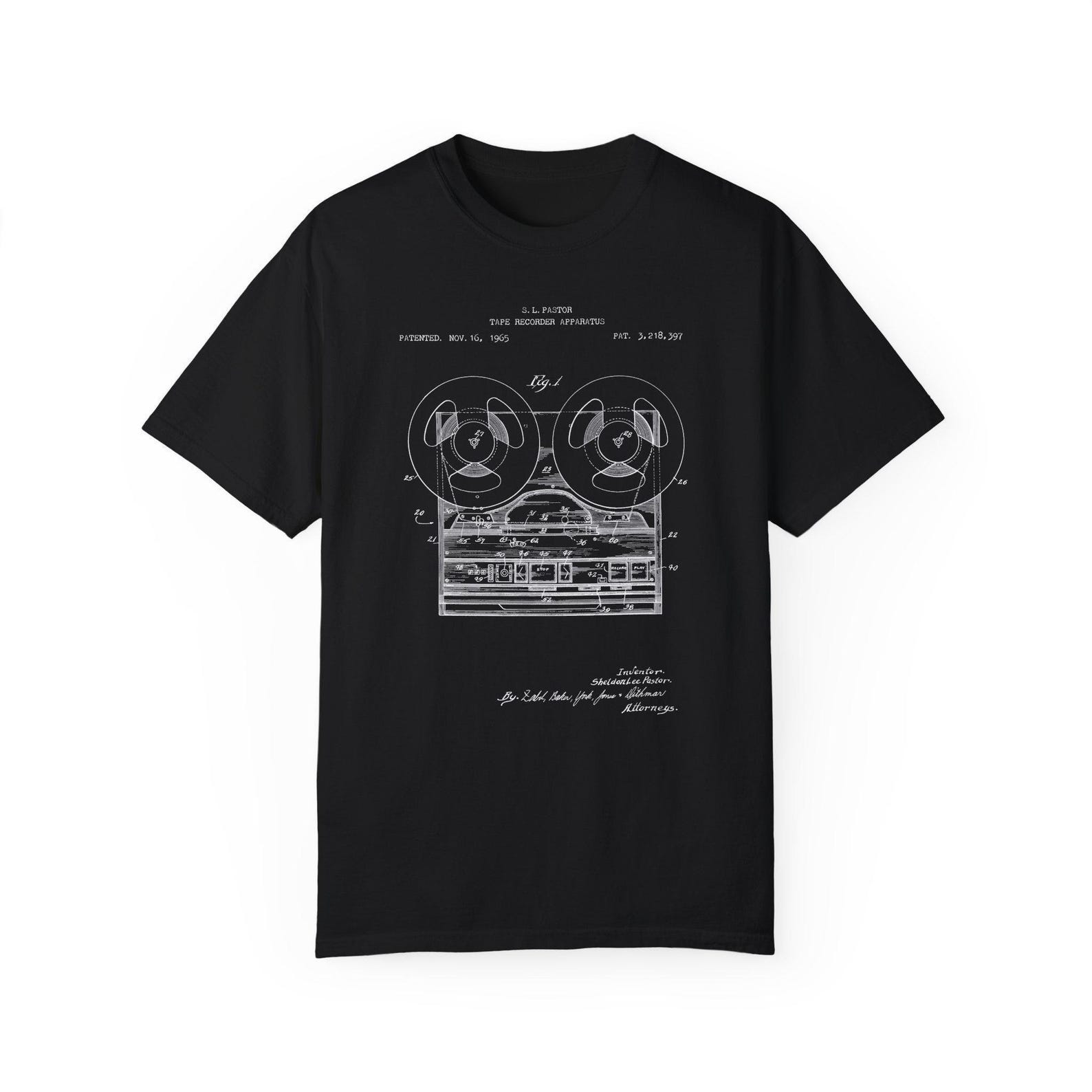 Reel to Reel Tape Recorder Design From US Patent Office. T-shirt Gift ...