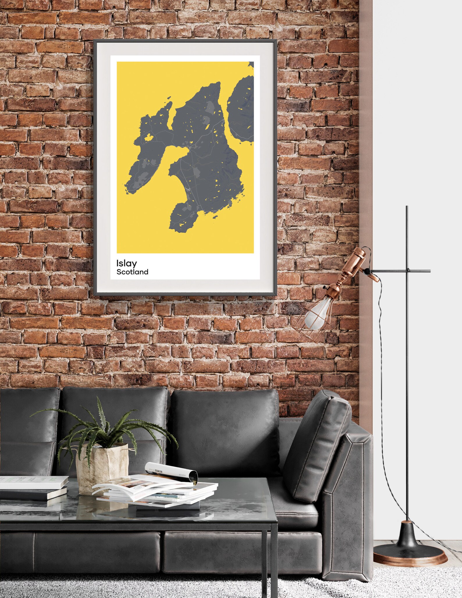 Islay Minimalist Map Print Poster. Quality Colourful Poster of Island ...