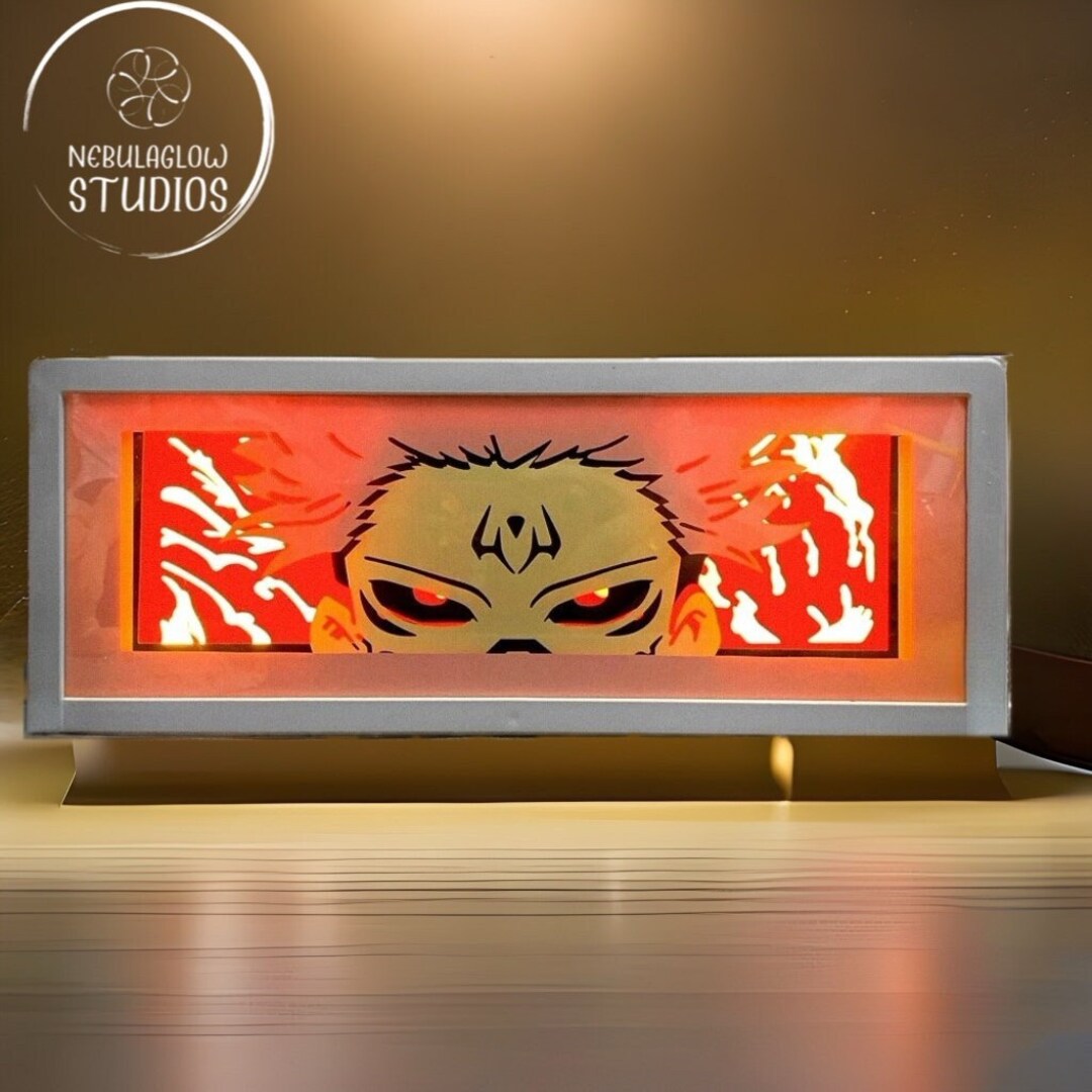 LED Neon Anime Light Box Jujutsu Kaisen Sukuna Yuji Eye Face Lamp for ...