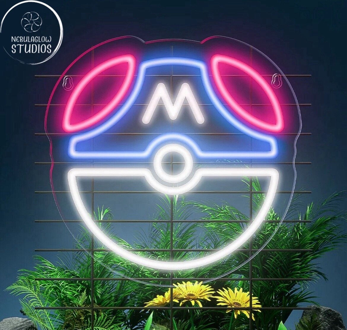 LED Pokémon Pokeballs Neon Sign Room Decor Neon Signs Wall Decoration ...