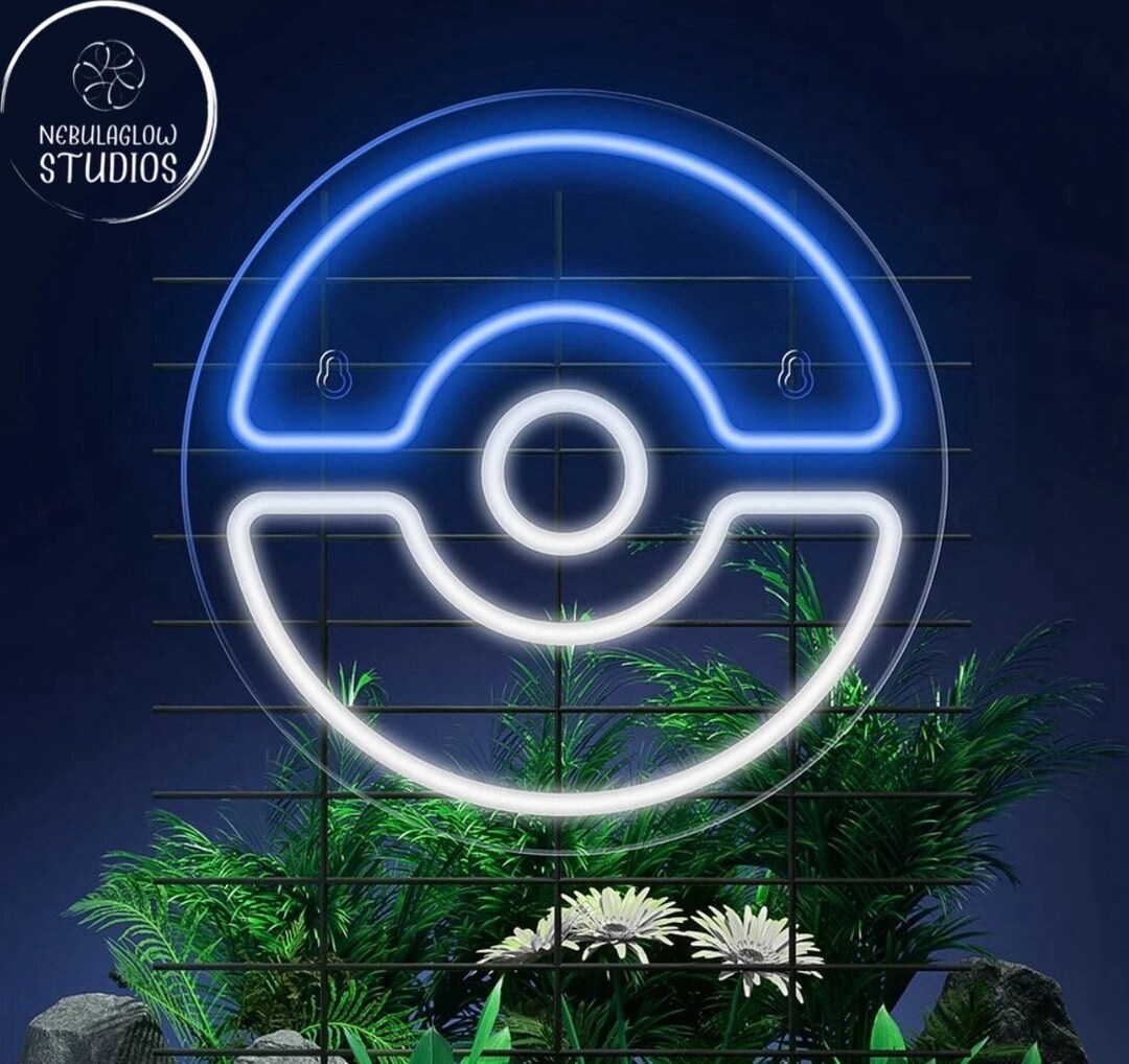 LED Pokémon Pokeballs Neon Sign Room Decor Neon Signs Wall Decoration ...