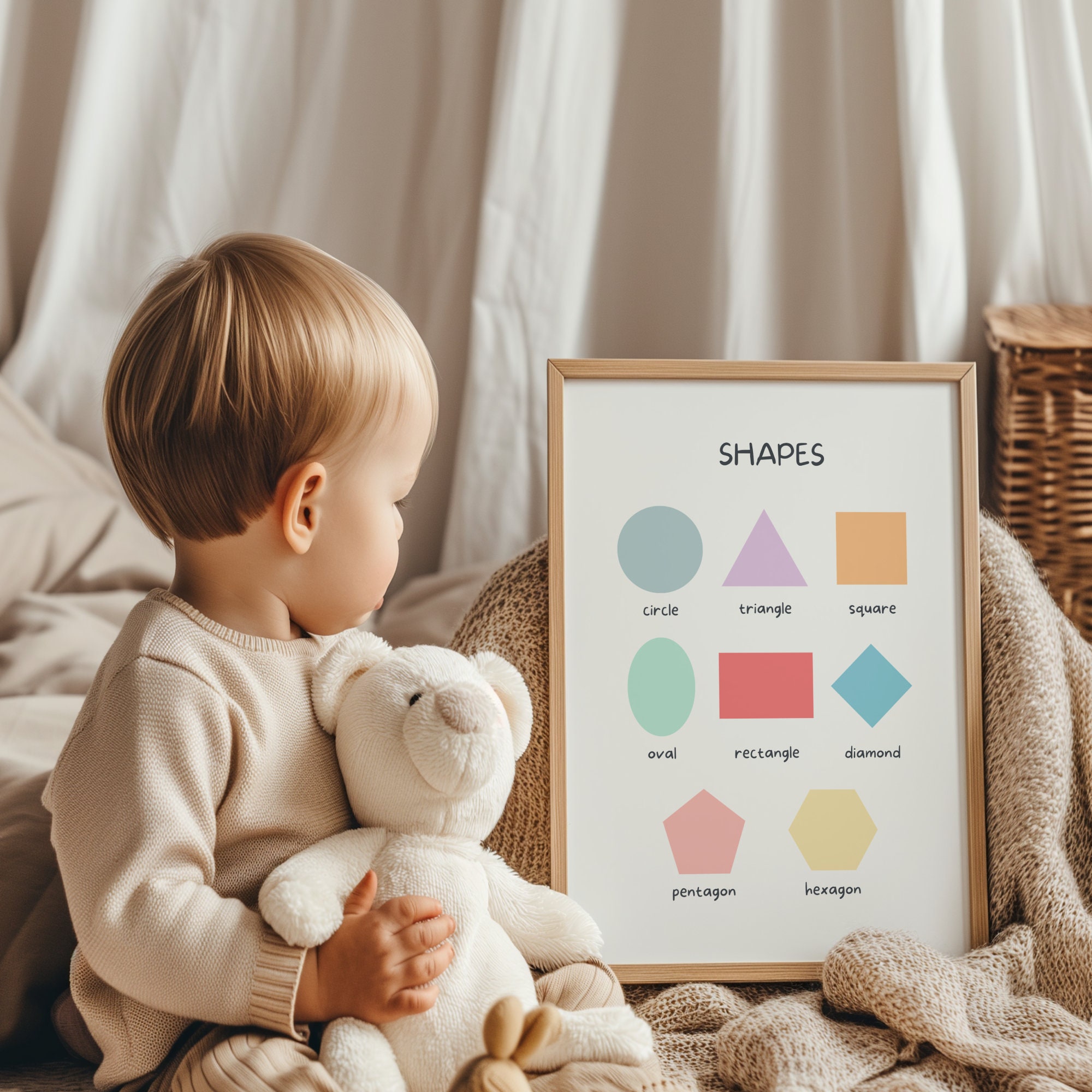 Geometric Shapes Printable, Montessori Poster, Homeschool Resources ...