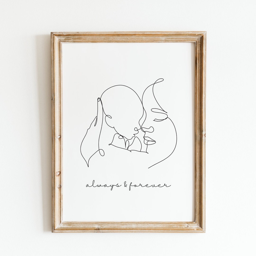Minimal Nursery Wall Art, Holding Baby Hands, Line Drawing, Minimalist ...