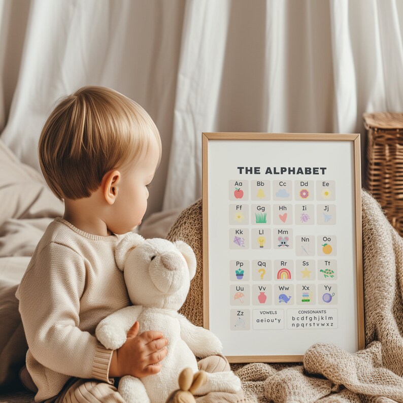 Rainbow Alphabet Poster, Alphabet Print, ABC Print, Printable ...