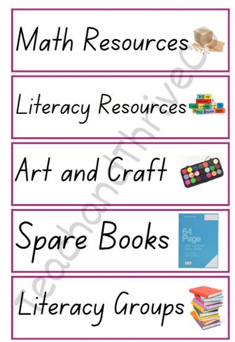 Classroom Labels - Etsy