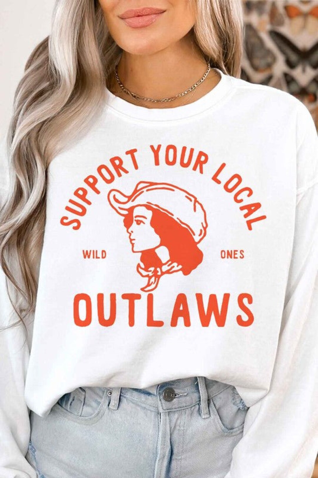 Support Your Local Outlaws Graphic Sweatshirt - Etsy