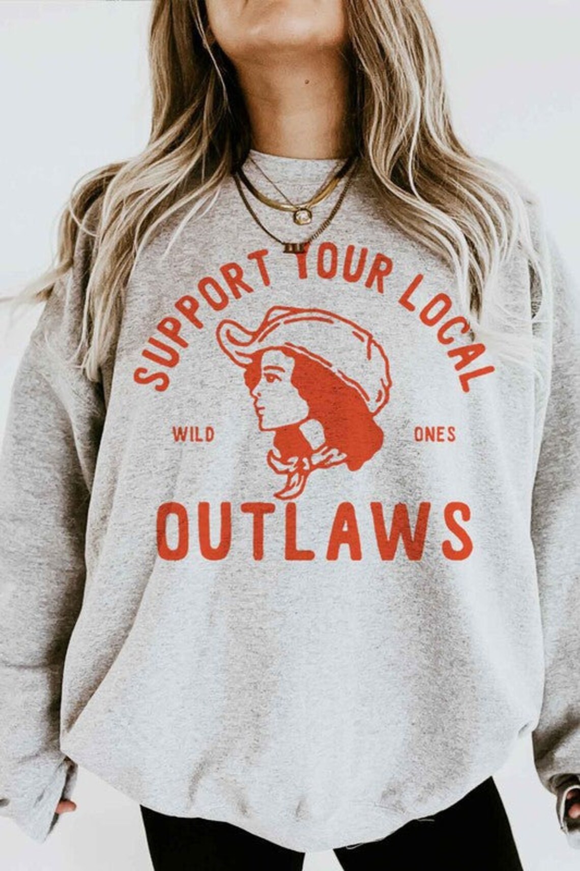 Support Your Local Outlaws Graphic Sweatshirt - Etsy