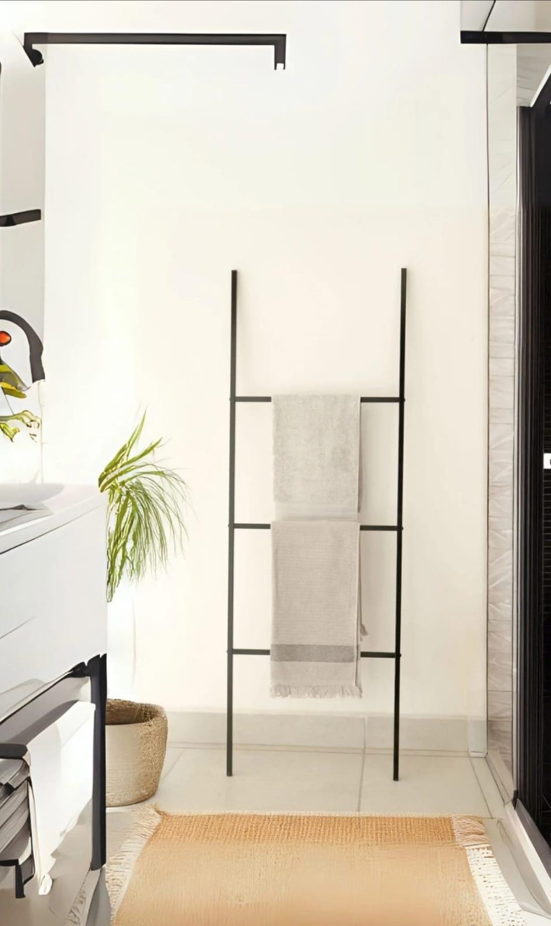 Metal Ladder Towel Holder, Bathroom Towel Rack - Etsy