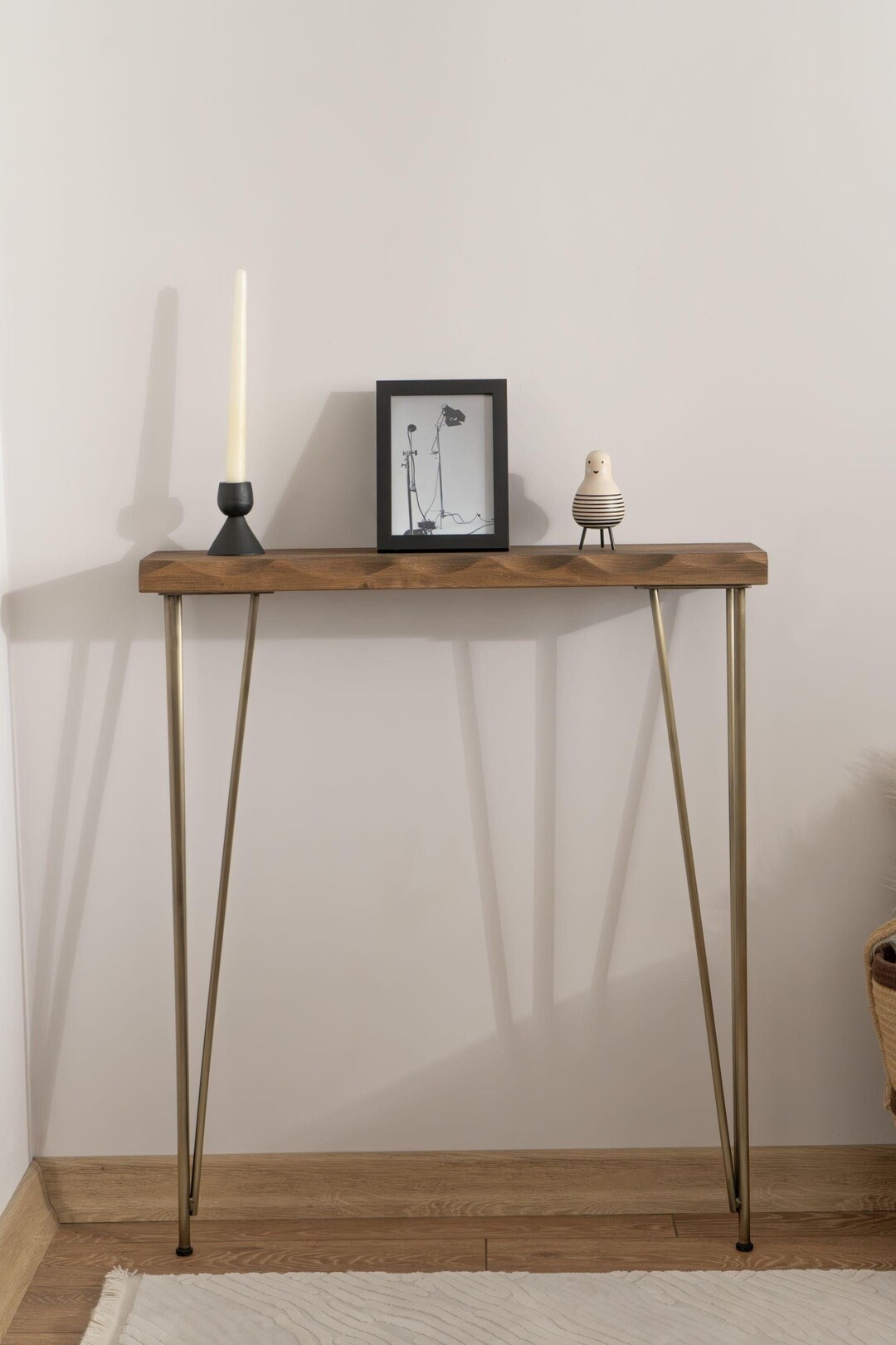 Metal Brushed Gold Pedestal Console Stand, Radiator Shelf, Home Gift - Etsy