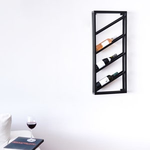 Metal Wine Rack, Wall Mounted Wine Rack, Home Gift - Etsy