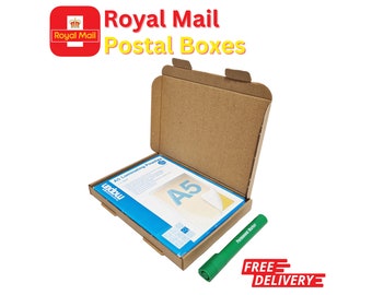 Personalised A5/C5 Postal Boxes, Small Business, Your Logo, Packaging ...