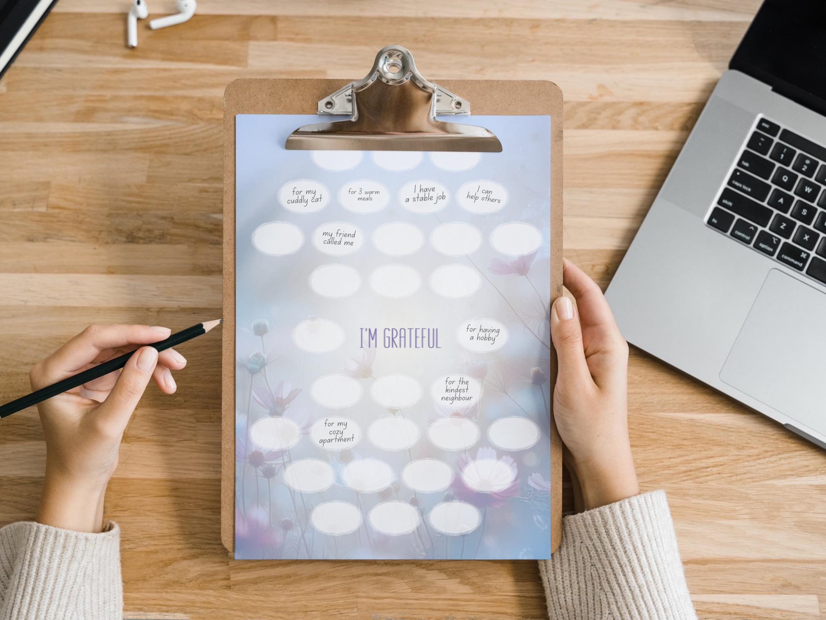 Writable Poster for Daily Gratitude and Manifestation, Printable Wall ...