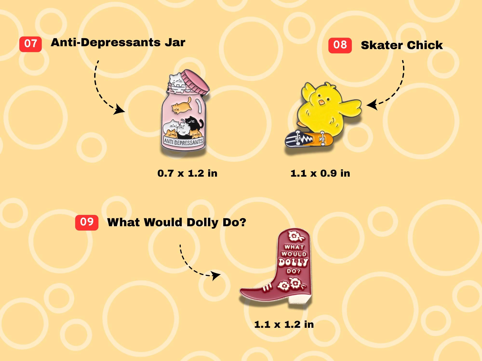 Funny Enamel Pins Bundle – Pick Any 2 for 8, Cute Enamel Pins, Meme ...