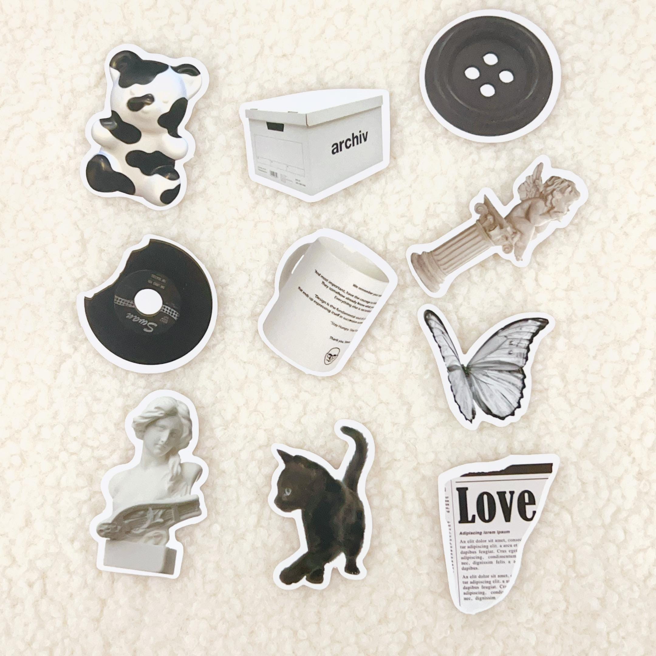 50pcs Dark Aesthetic Stickers, Vintage Vinyl Stickers, Punk Stickers ...