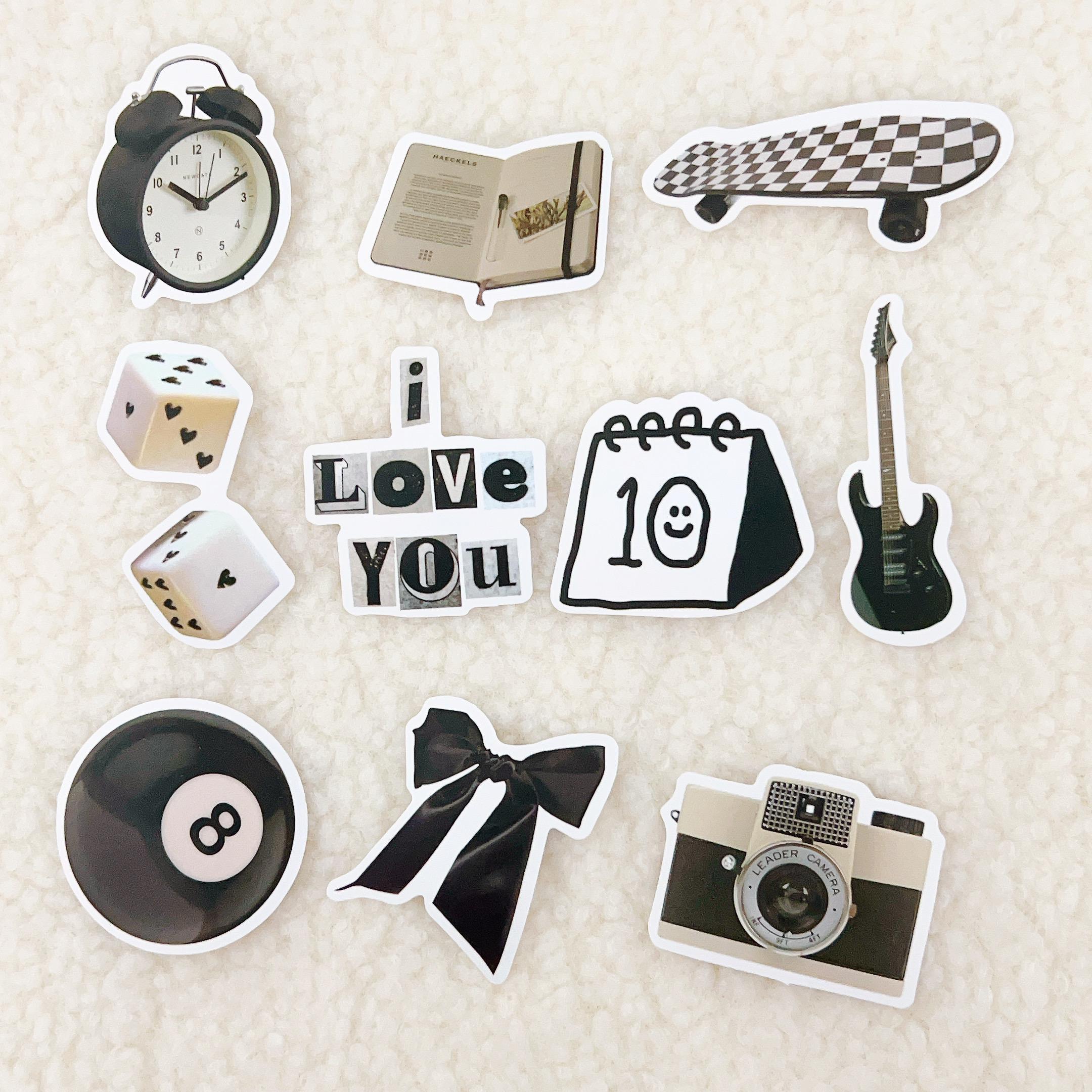 100pcs Dark Aesthetic Stickers, Vintage Vinyl Stickers, Punk Stickers ...