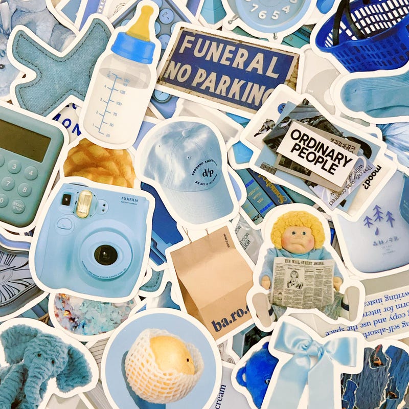Blue Aesthetic Stickers - Etsy