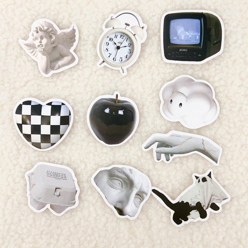 50pcs Dark Aesthetic Stickers, Vintage Vinyl Stickers, Punk Stickers ...