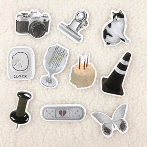 100pcs Dark Aesthetic Stickers, Vintage Punk Sticker Pack, Black and ...