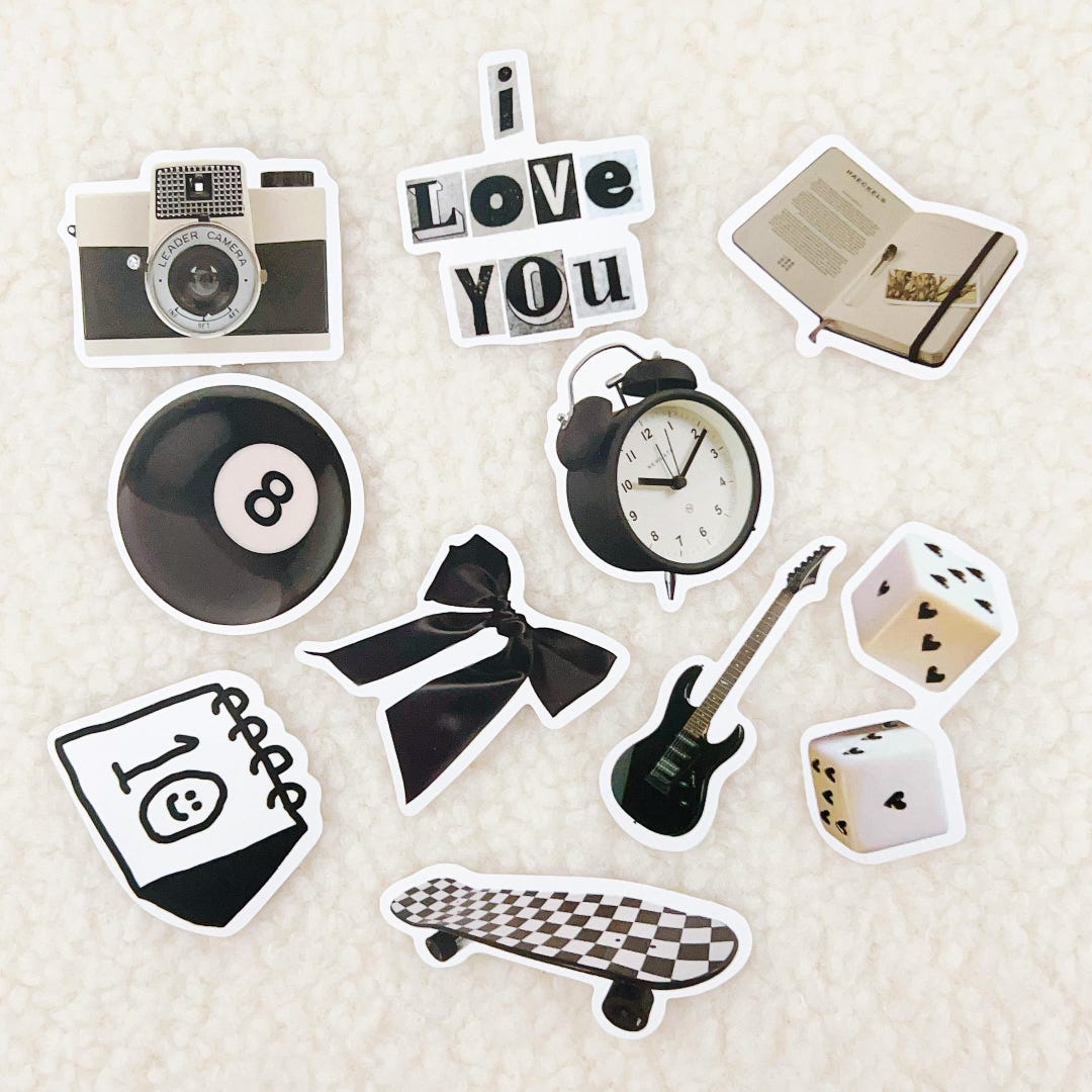 50pcs Dark Aesthetic Stickers, Vintage Vinyl Stickers, Punk Stickers ...