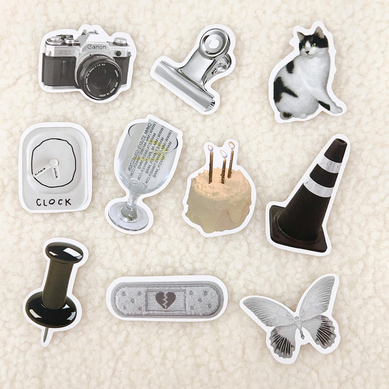 50pcs Dark Aesthetic Stickers, Vintage Vinyl Stickers, Punk Stickers ...