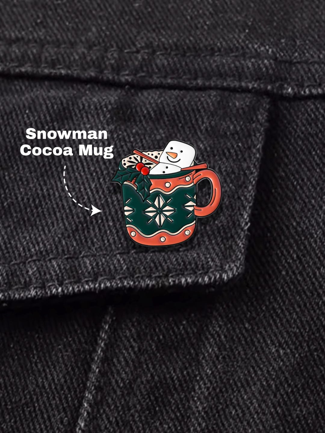 Snowman Cocoa Mug Enamel Pins – Funny Christmas Drink Pins, Cute Hot ...