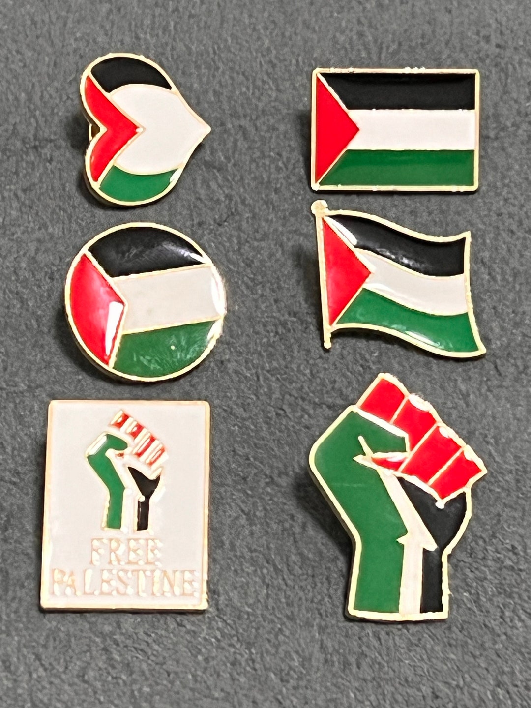 Palestine Flag Enamel Pins Set, Free Palestine Pins Pack, Palestıne ...