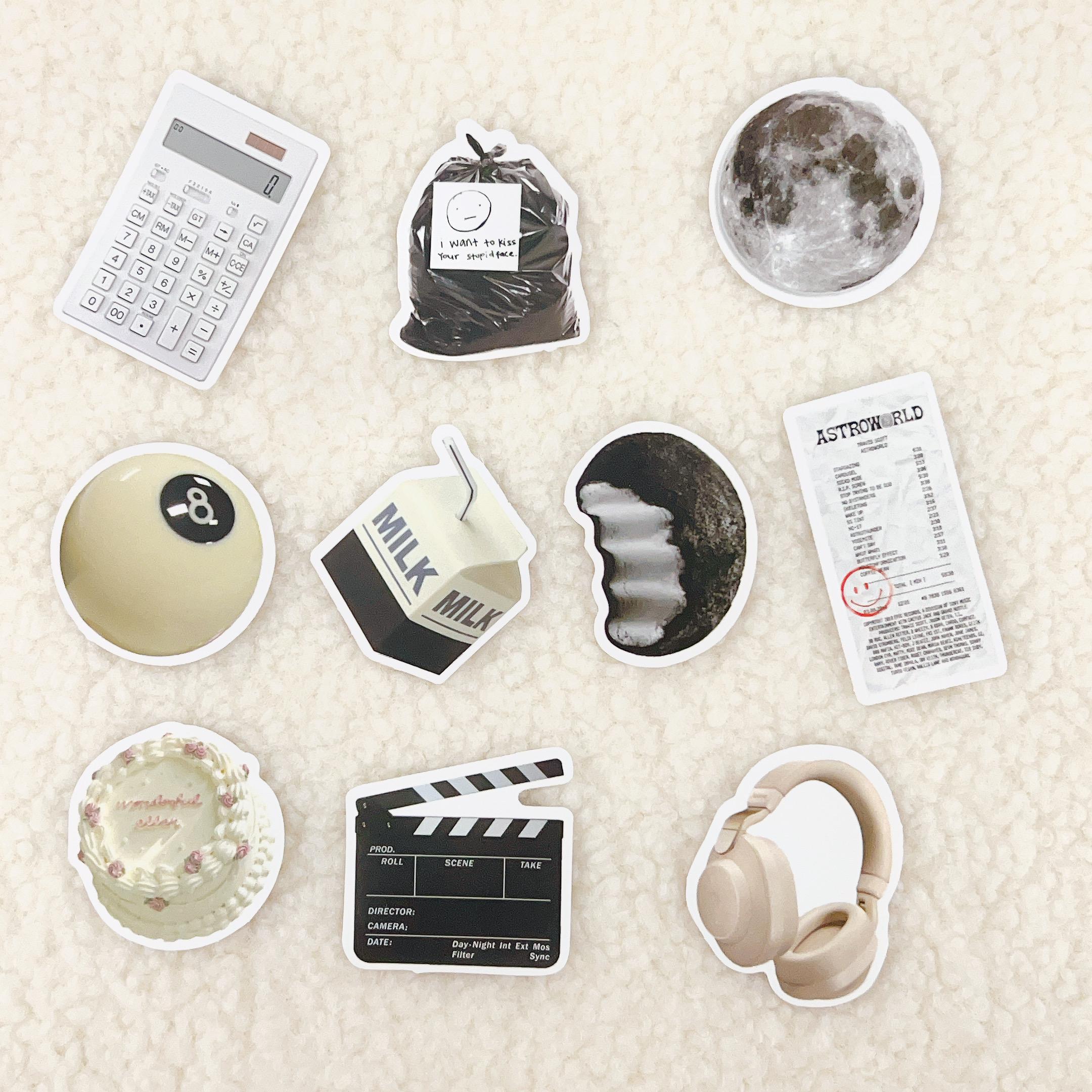 50pcs Dark Aesthetic Stickers, Vintage Vinyl Stickers, Punk Stickers ...