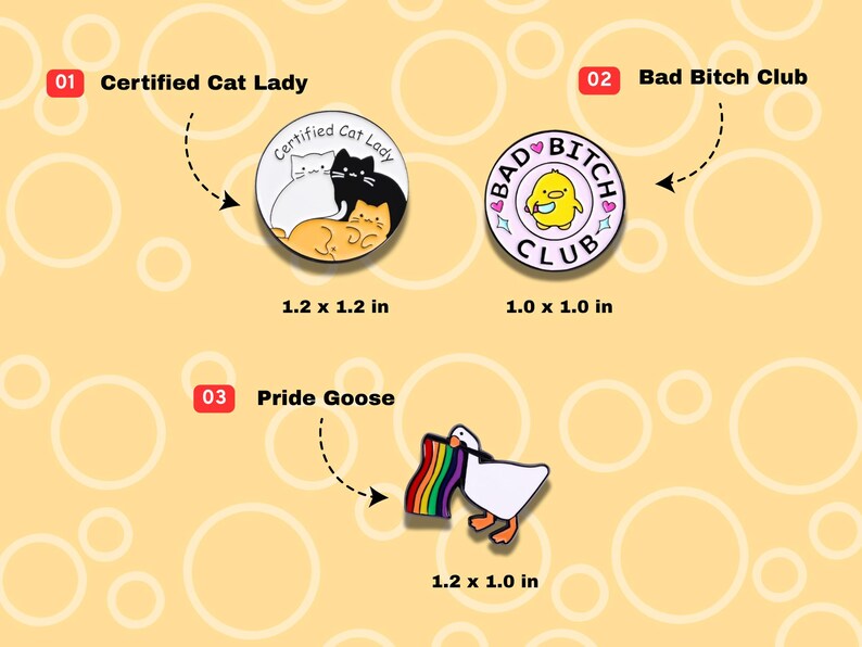 Funny Enamel Pins Bundle – Pick Any 2 for 8, Cute Enamel Pins, Meme ...