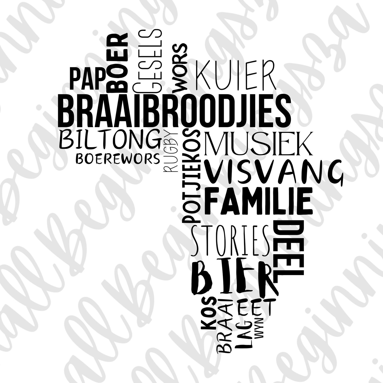 Afrika Woorde ..SVG| Cut Files | Instant Digital Download | Afrikaans ...