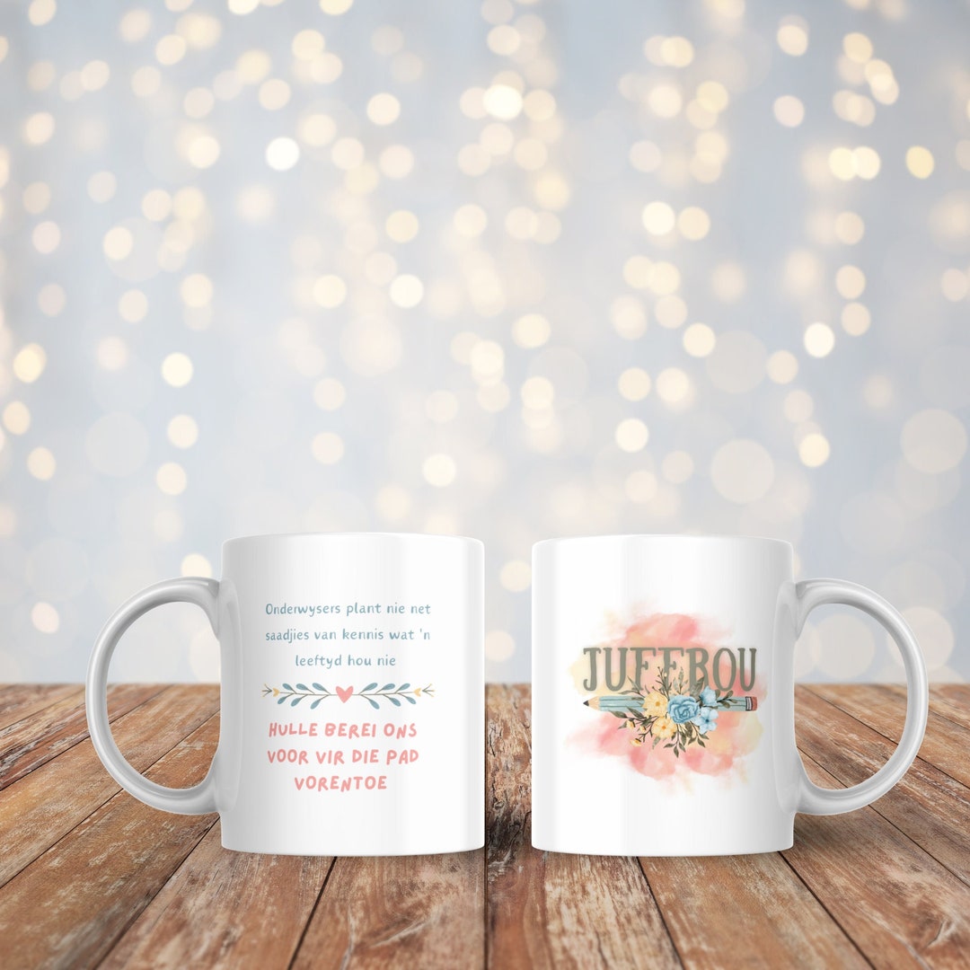 Afrikaans Teacher Mug Sublimation PNG File | Afrikaans Mug Wrap for ...