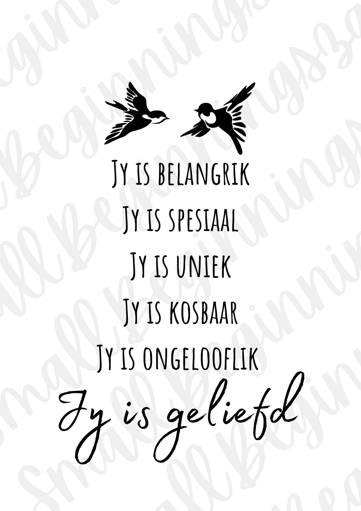Positive Affirmation Wall Art | Home Decor | Afrikaans Svg | Afrikaans ...