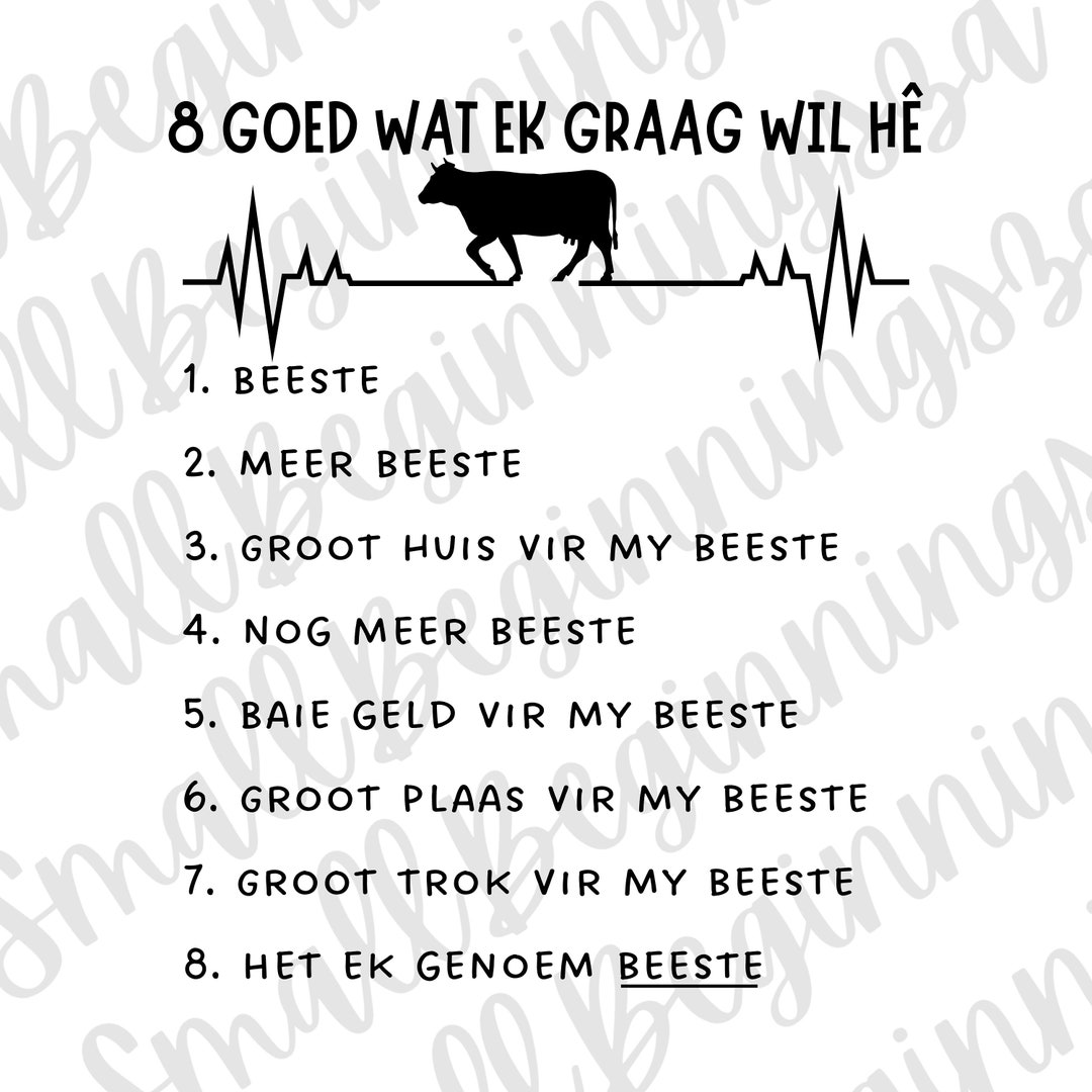 Beeste....svg| Cut Files | Instant Digital Download | Afrikaans | PNG ...