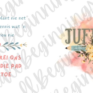 Afrikaans Teacher Mug Sublimation PNG File | Afrikaans Mug Wrap for ...