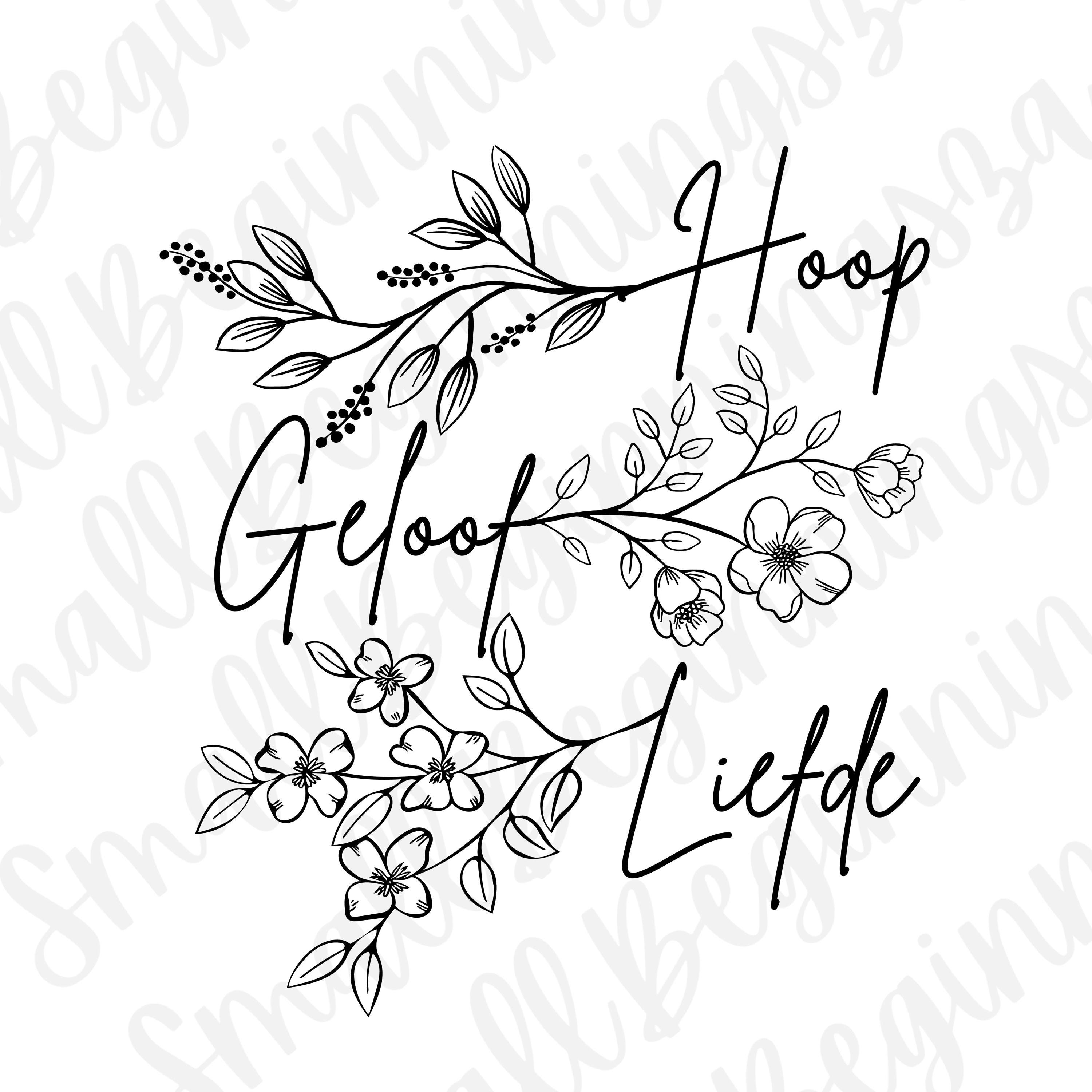Hoop, Geloof, Liefde...svg| Cut Files | Instant Digital Download ...