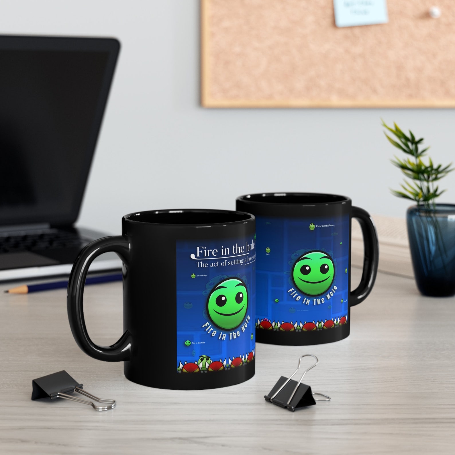 Geometry Dash Lobotomy 11oz Black Mug fire in the Hole - Etsy