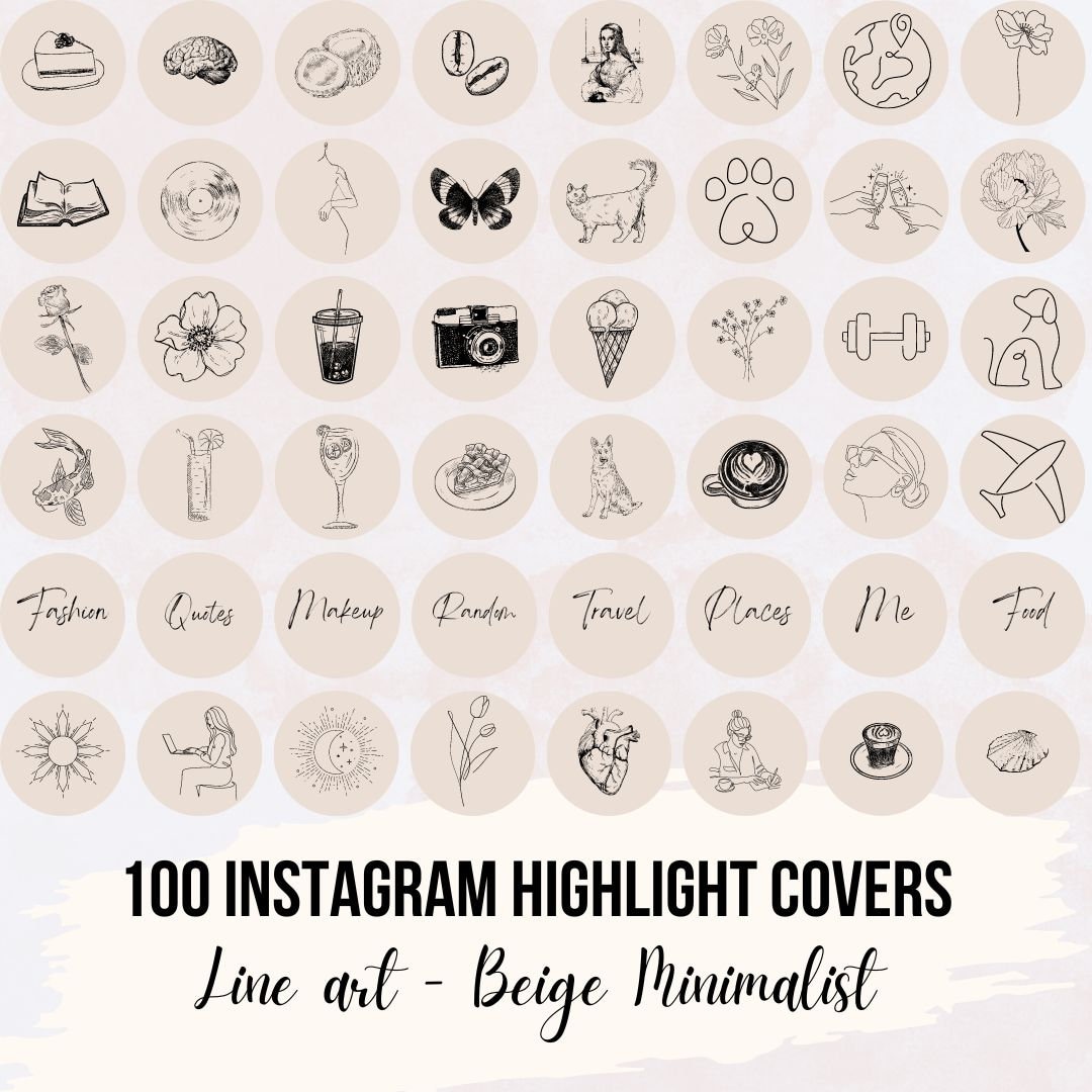 Minimalist Instagram Highlight Covers, Instagram Highlight Icons, Story ...