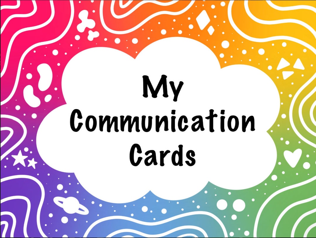 Rainbow Communication Cards - Etsy