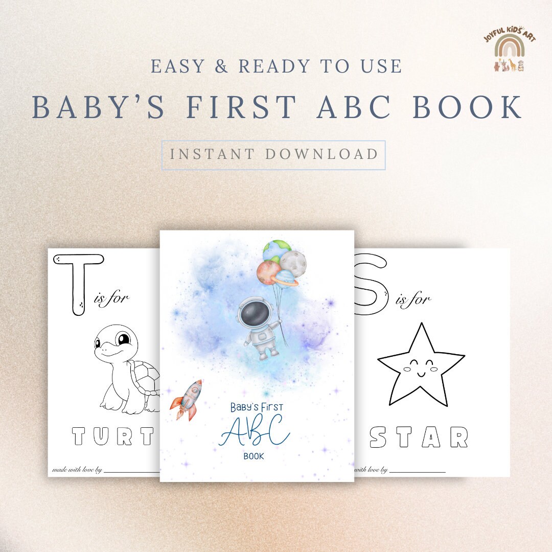 Baby's First ABC Book Baby Shower | Coloring Book | Digital PDF ...