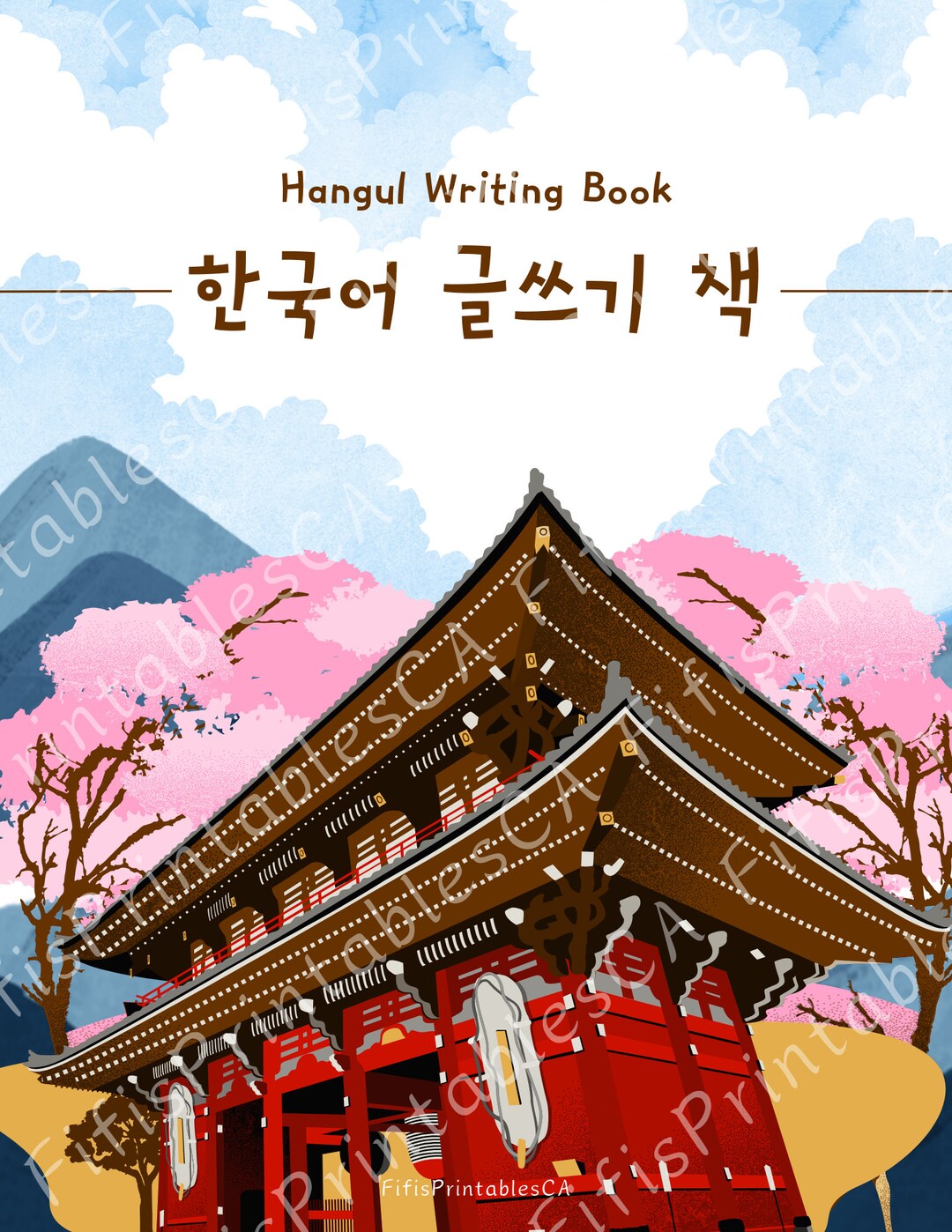 Hangul Writing Book || Korean Writing Practice Book for Beginners - Etsy