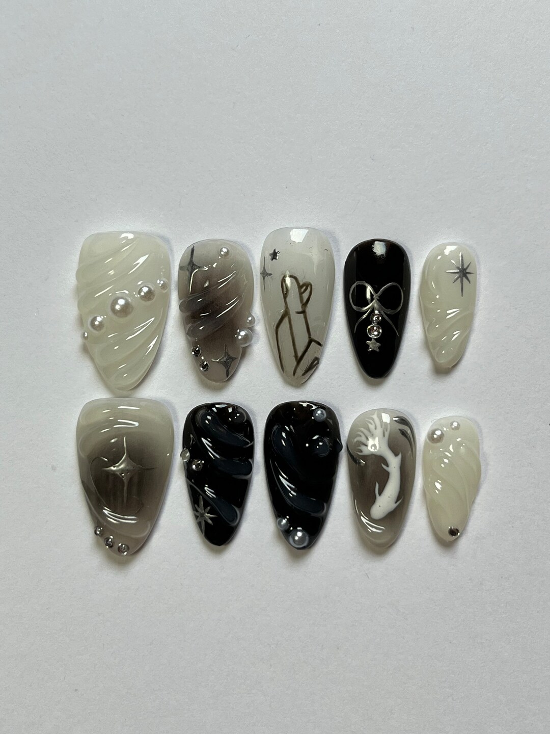 UPDATED** Jujutsu Kaisen Gojo Inspired Nails - Etsy