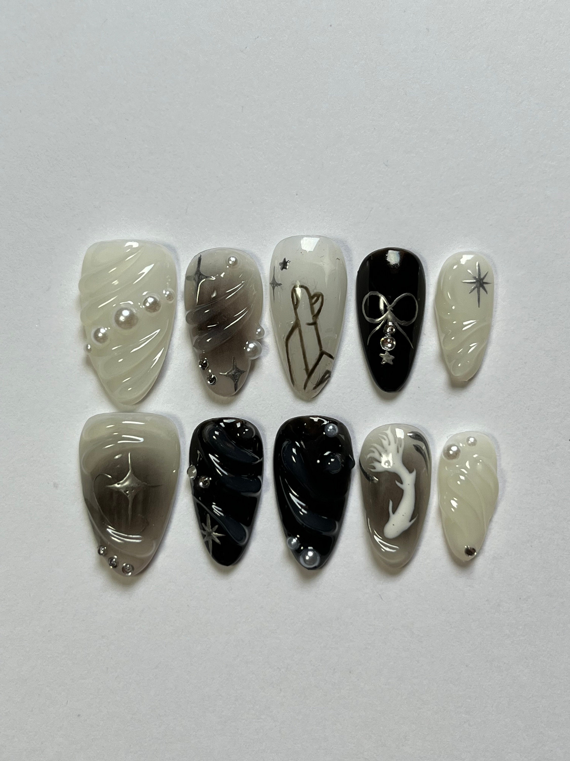 UPDATED** Jujutsu Kaisen Gojo Inspired Nails - Etsy