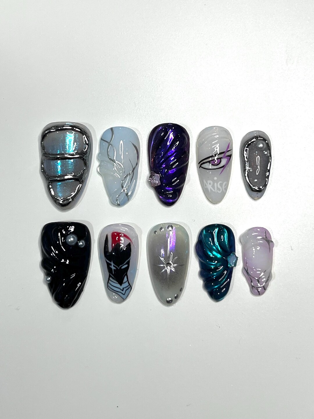 Solo Leveling Nails - Etsy