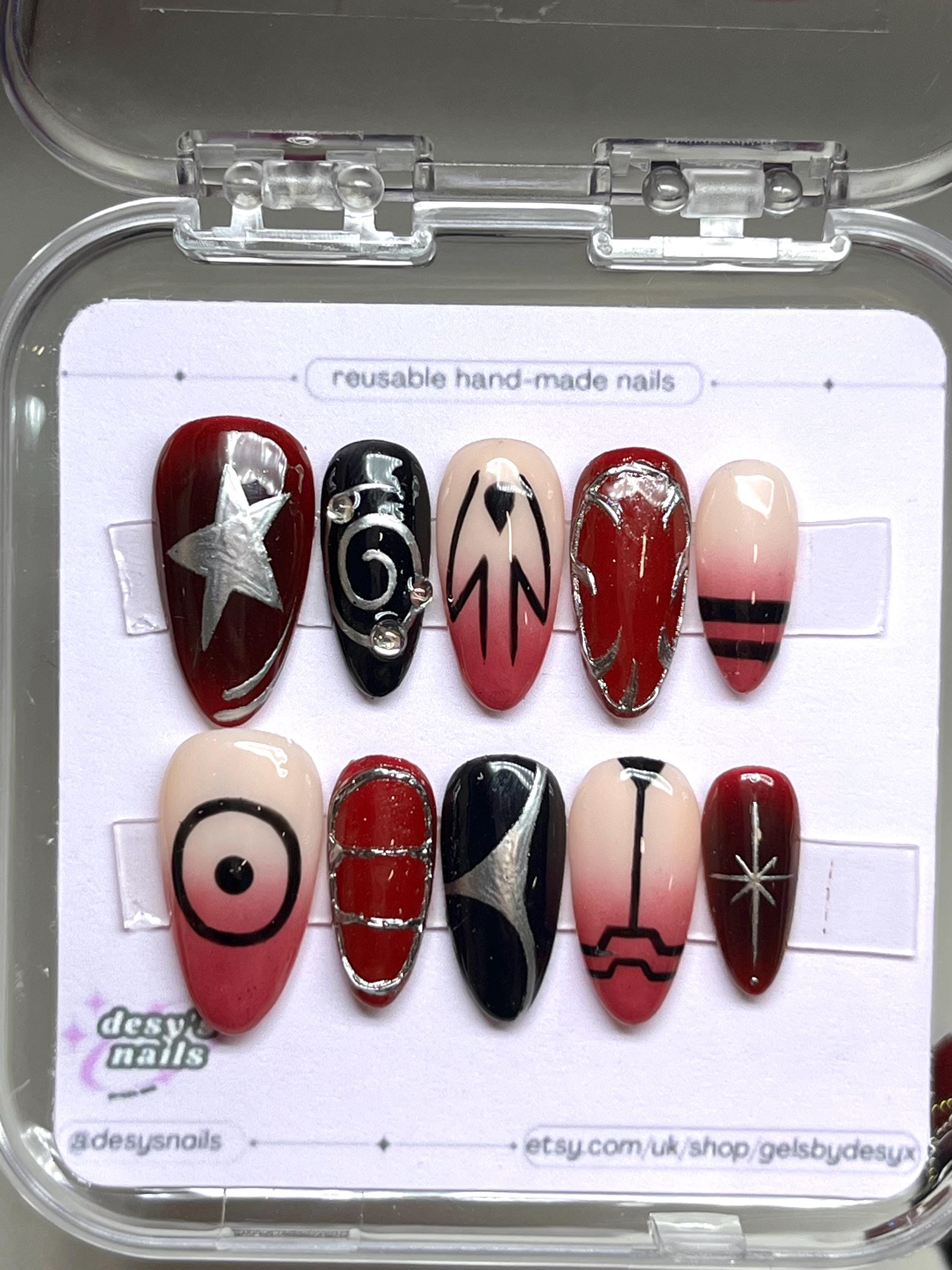 Jujutsu Kaisen Sukuna Nails - Etsy