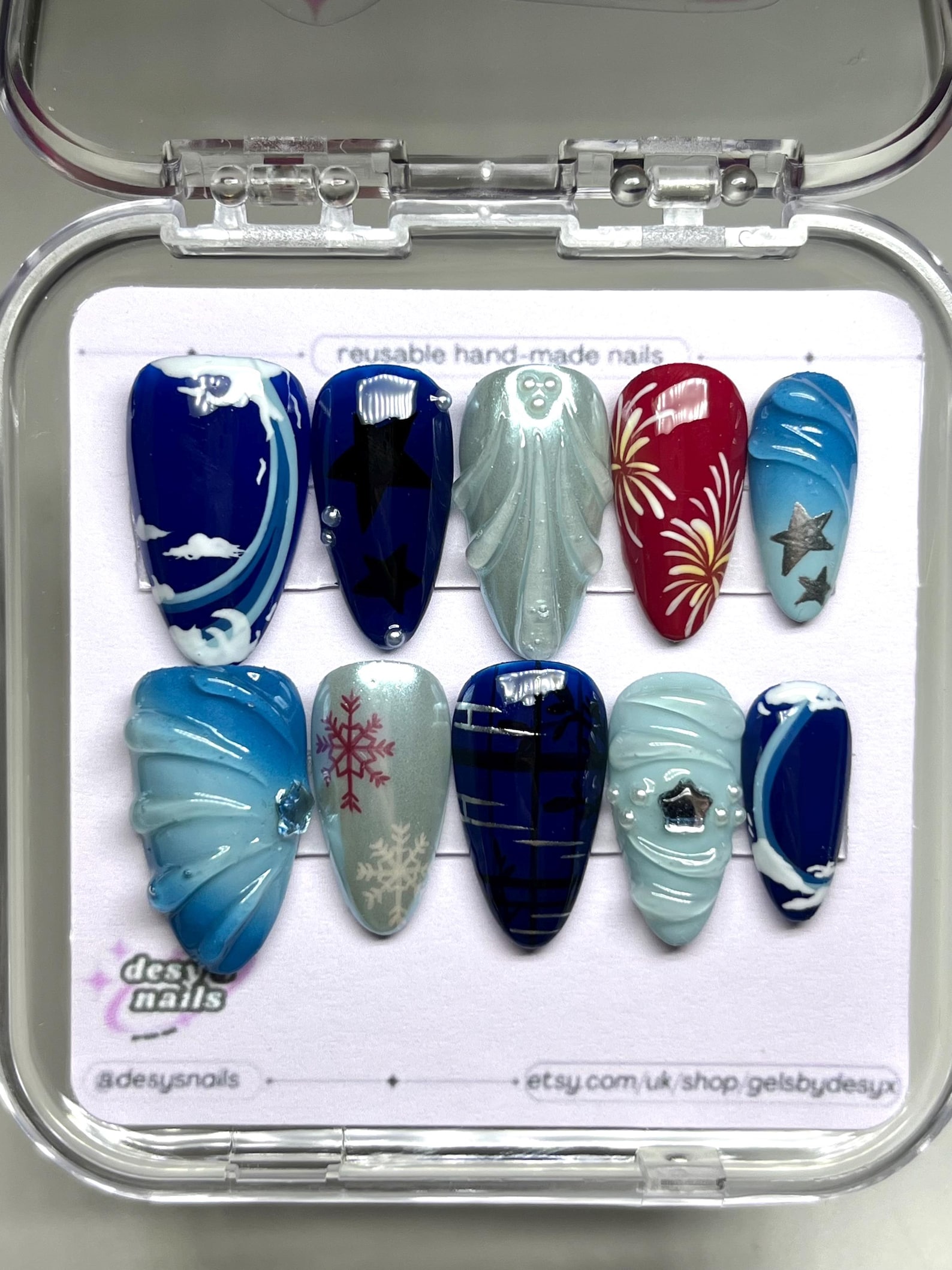 Demon Slayer Giyuu X Akaza Nails - Etsy