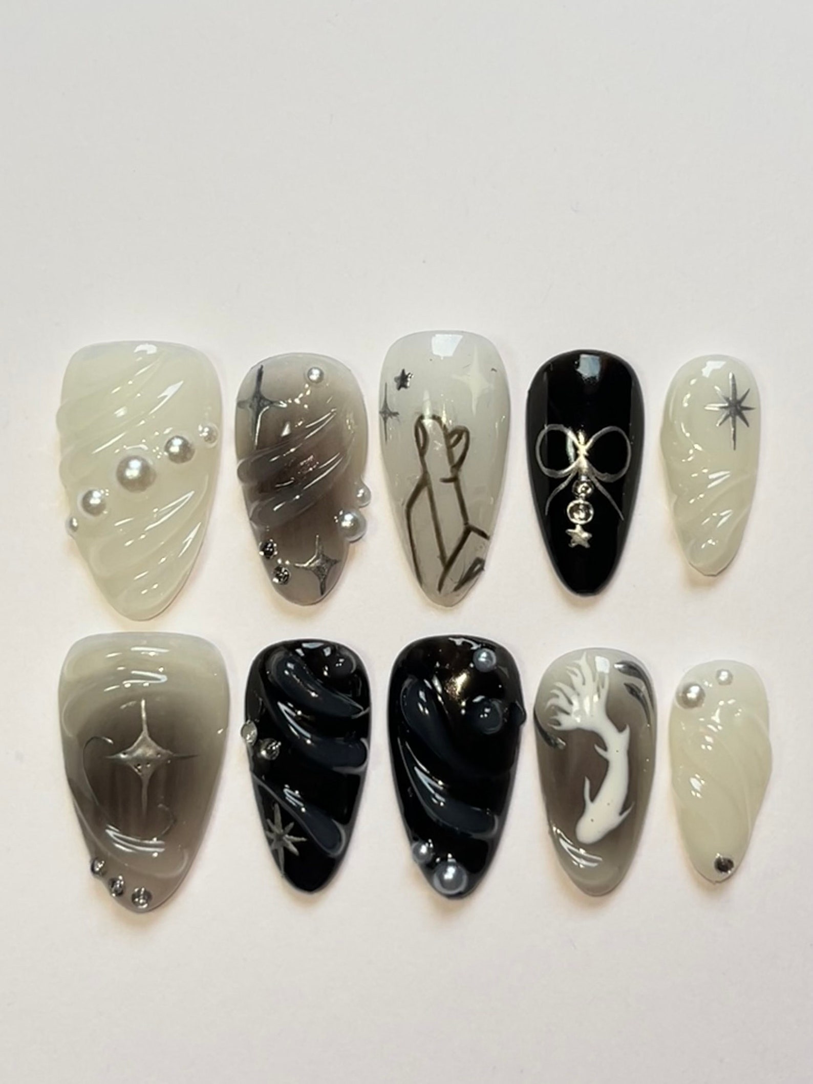 UPDATED** Jujutsu Kaisen Gojo Inspired Nails - Etsy
