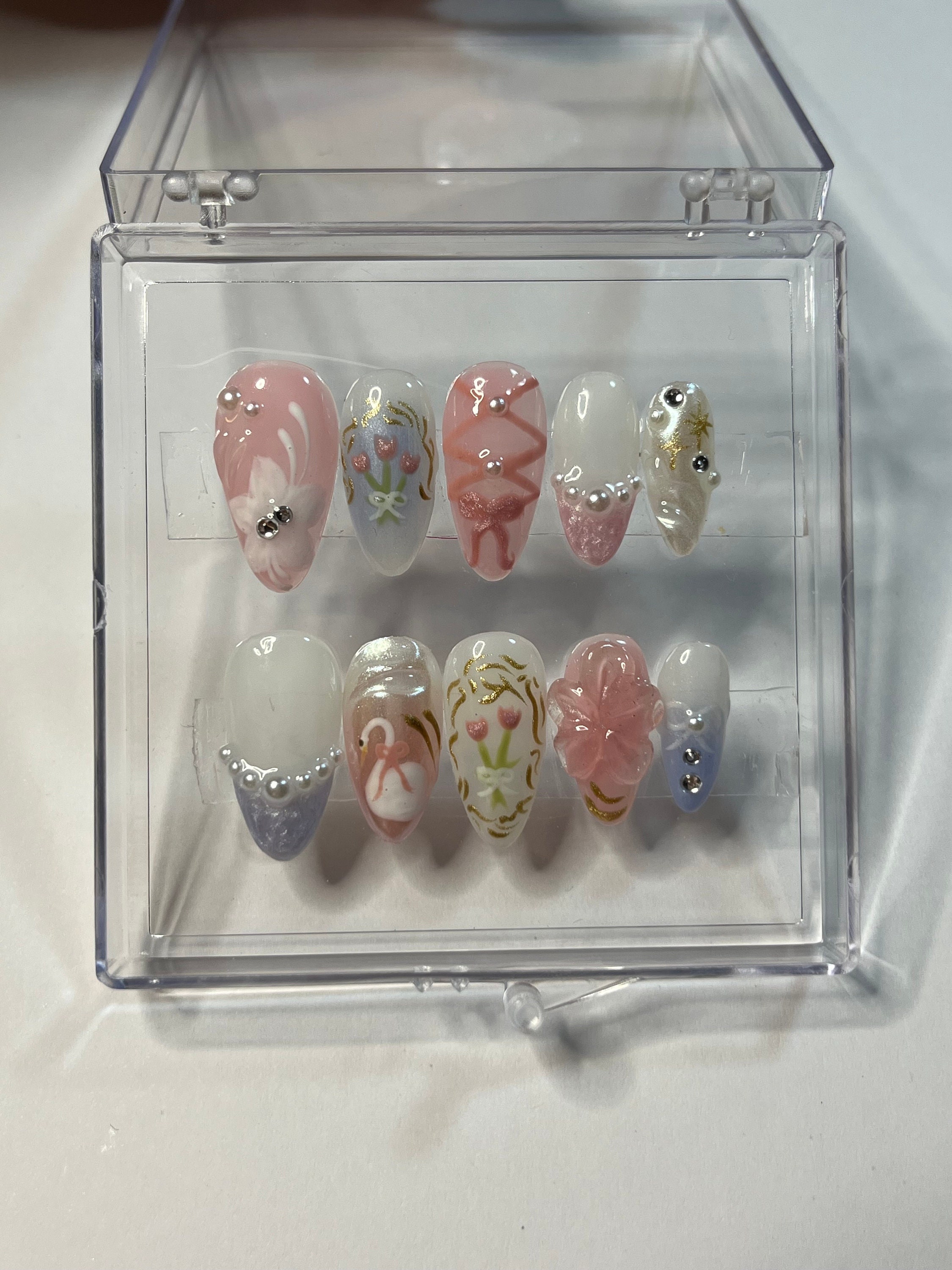 Flower Knows Swan Ballet Inspired Nail Set - Etsy