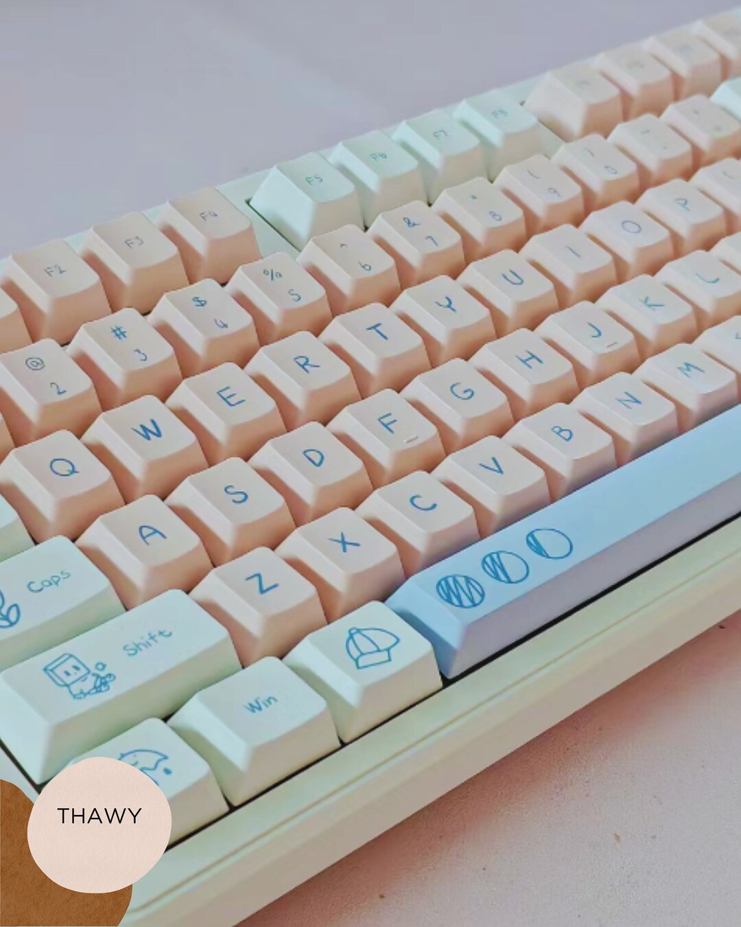 Roaming Sunday Keycap Set, Cherry Profile, PBT, Cherry MX Stem, Dye-sub ...