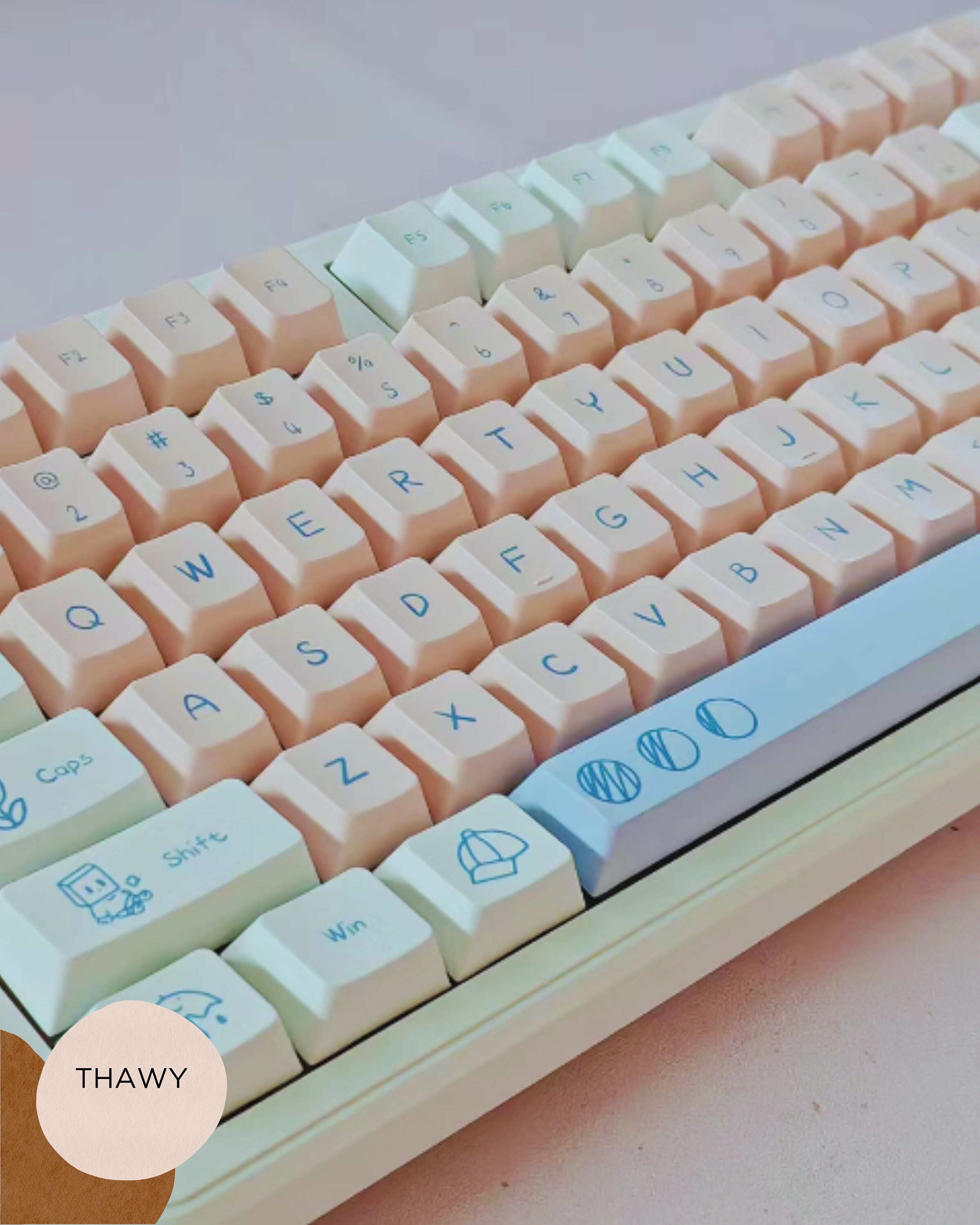 Roaming Sunday Keycap Set, Cherry Profile, PBT, Cherry MX Stem, Dye-sub ...