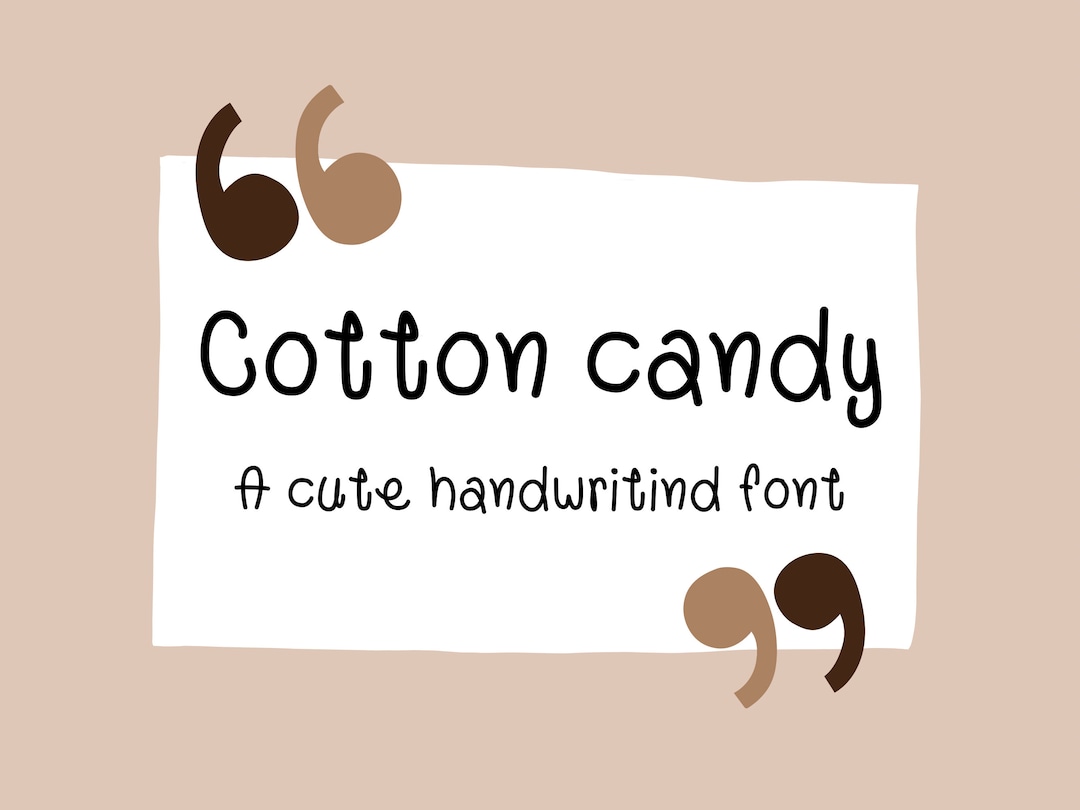 Cotton Candy Font, Handwriting Font, Handwritten Font, Cute Handwriting ...